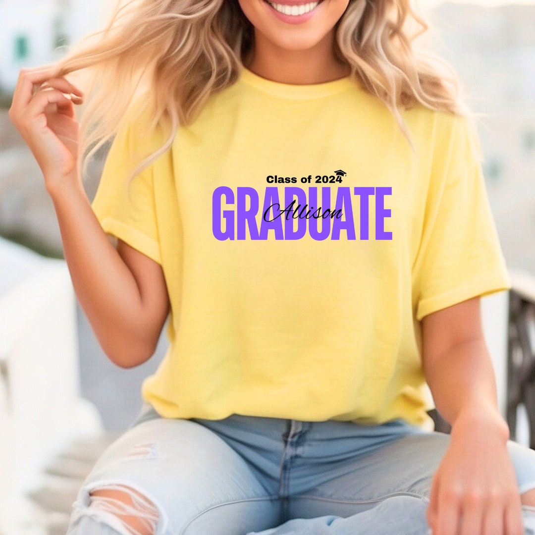 Personalized Class of 2024 Graduate Unisex Tshitr 2024 Graduation T ...