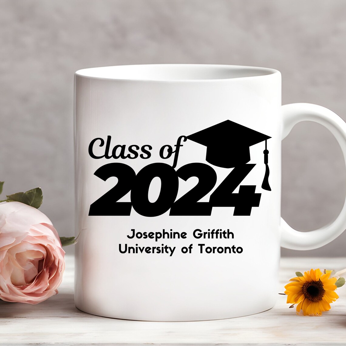Personalized Class of 2024 White 11oz Ceramic Mug Graduation Mug Mug ...