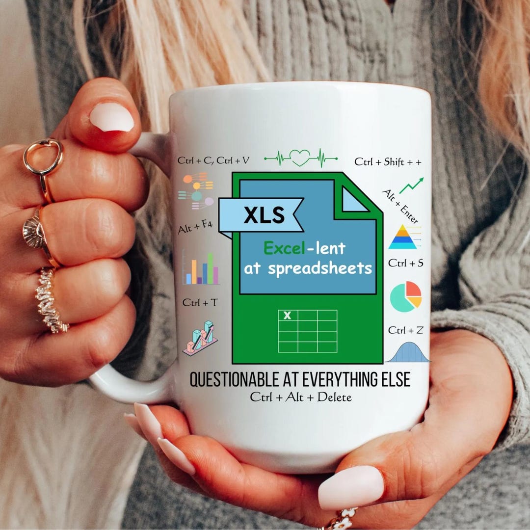 Excel-lent 15 Oz Ceramic Mug XLS Spreadsheet Mug Accountant Mug ...