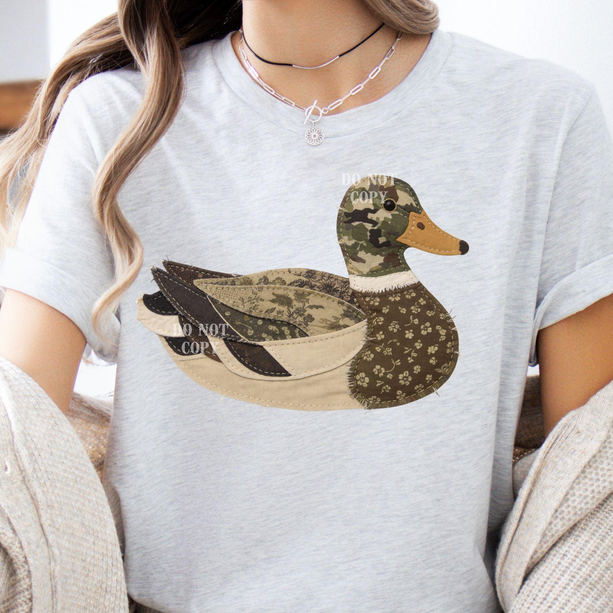 Patchwork Mallard Duck PNG | CAMO Quilted Appliqué Mallard Design for ...