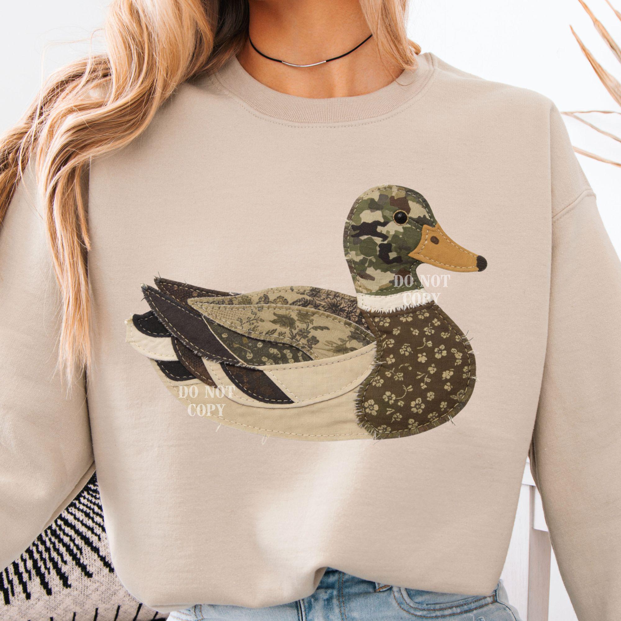 Patchwork Mallard Duck PNG | CAMO Quilted Appliqué Mallard Design for ...