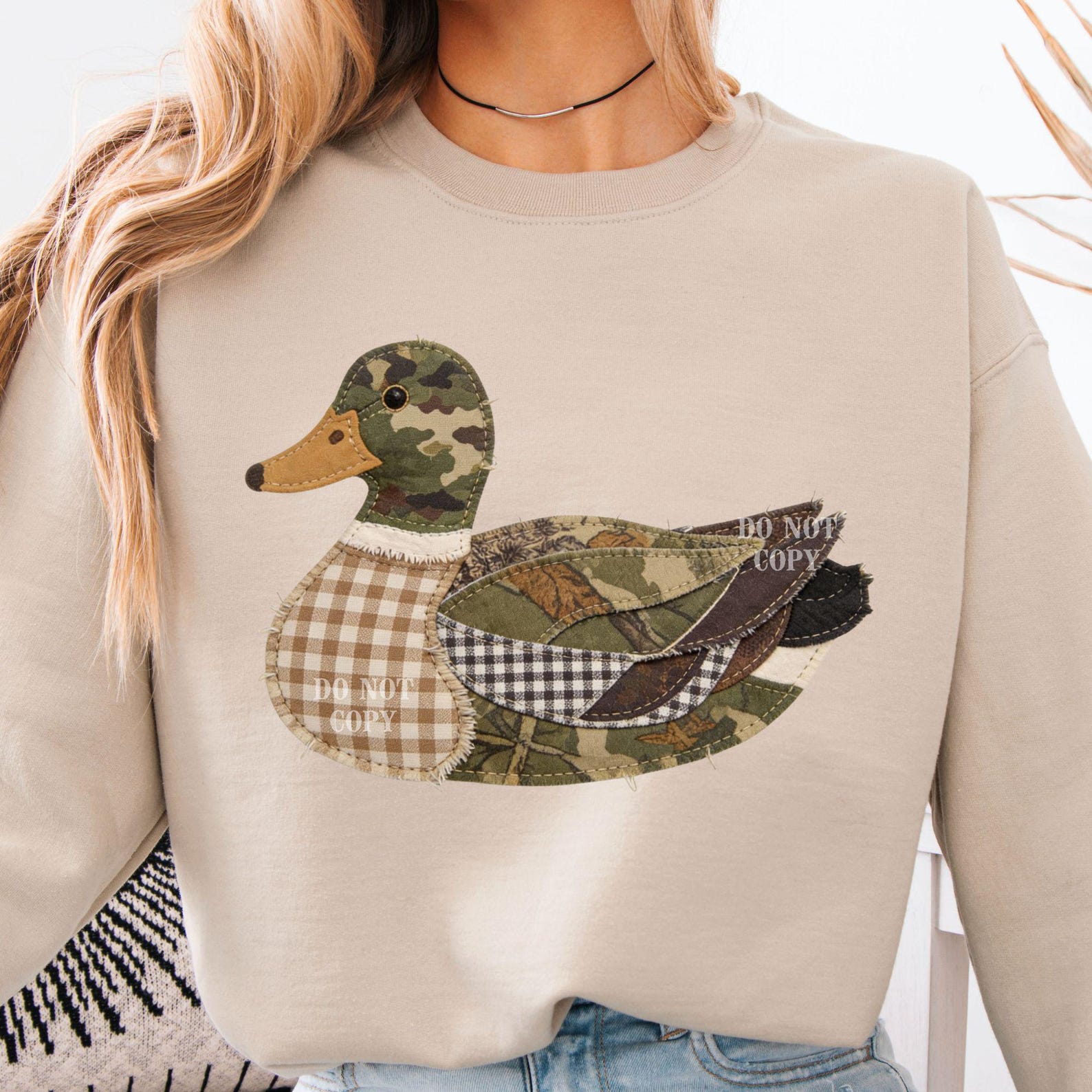 Patchwork Mallard Duck PNG | CAMO Quilted Appliqué Mallard Design for ...