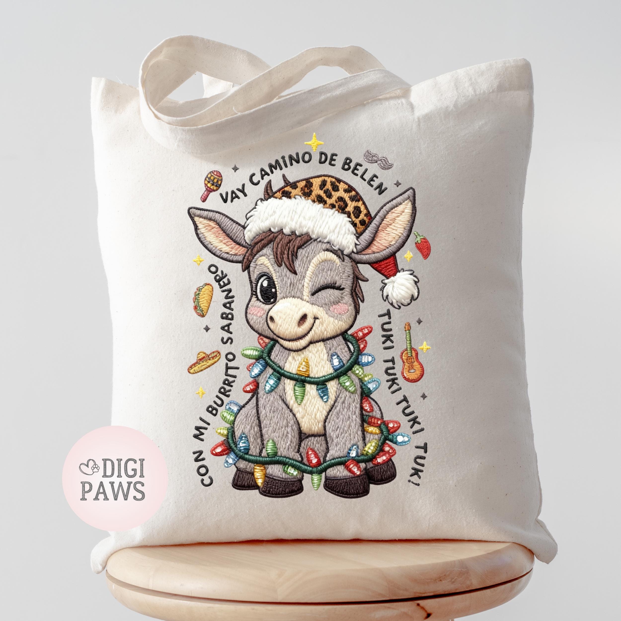 Mi Burrito Sabanero Mexican Faux Embroidered Png, Yarn Crochet Png ...