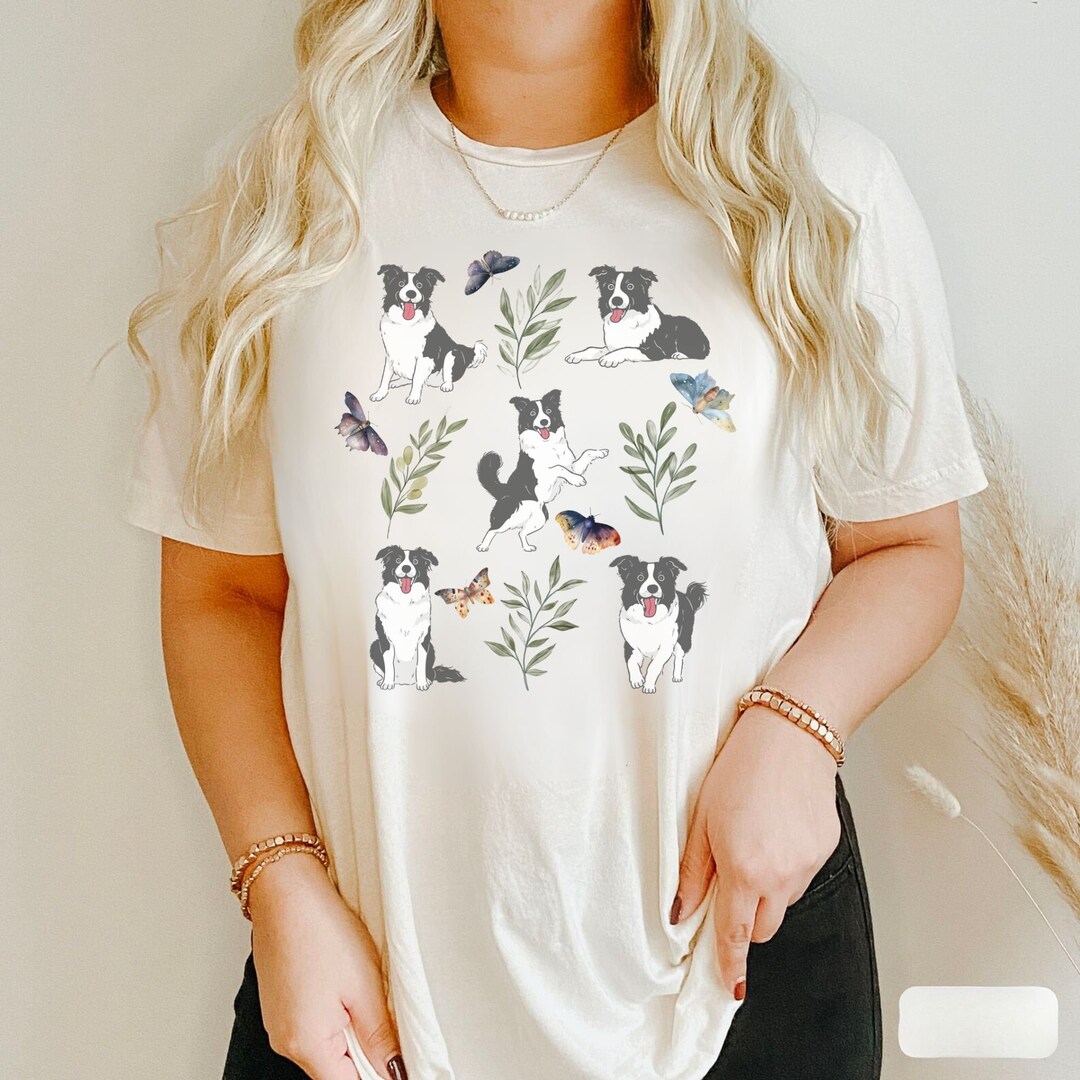 Border Collie Cottagecore Shirt Border Collie Shirt Border Collie Mom ...