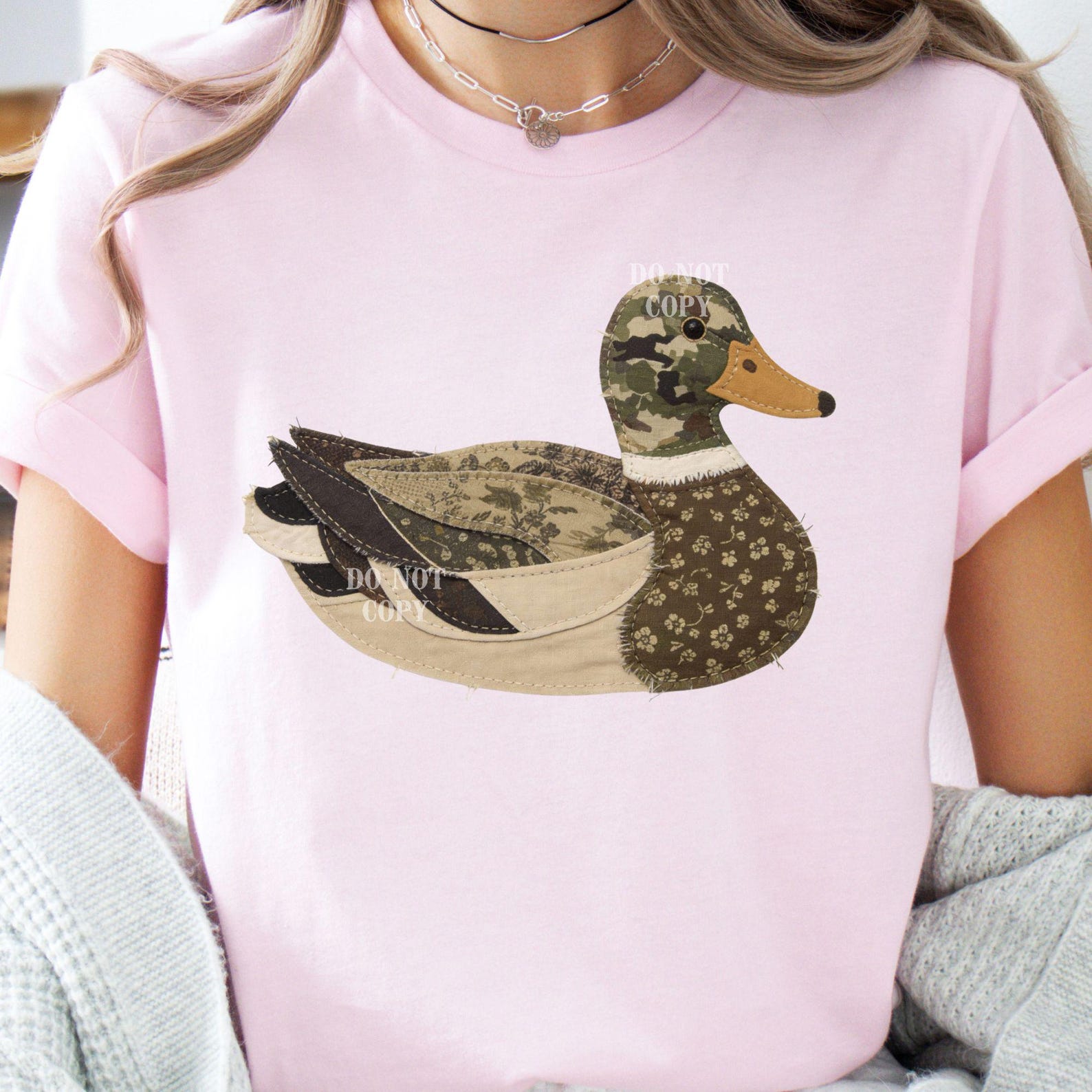 Patchwork Mallard Duck PNG | CAMO Quilted Appliqué Mallard Design for ...
