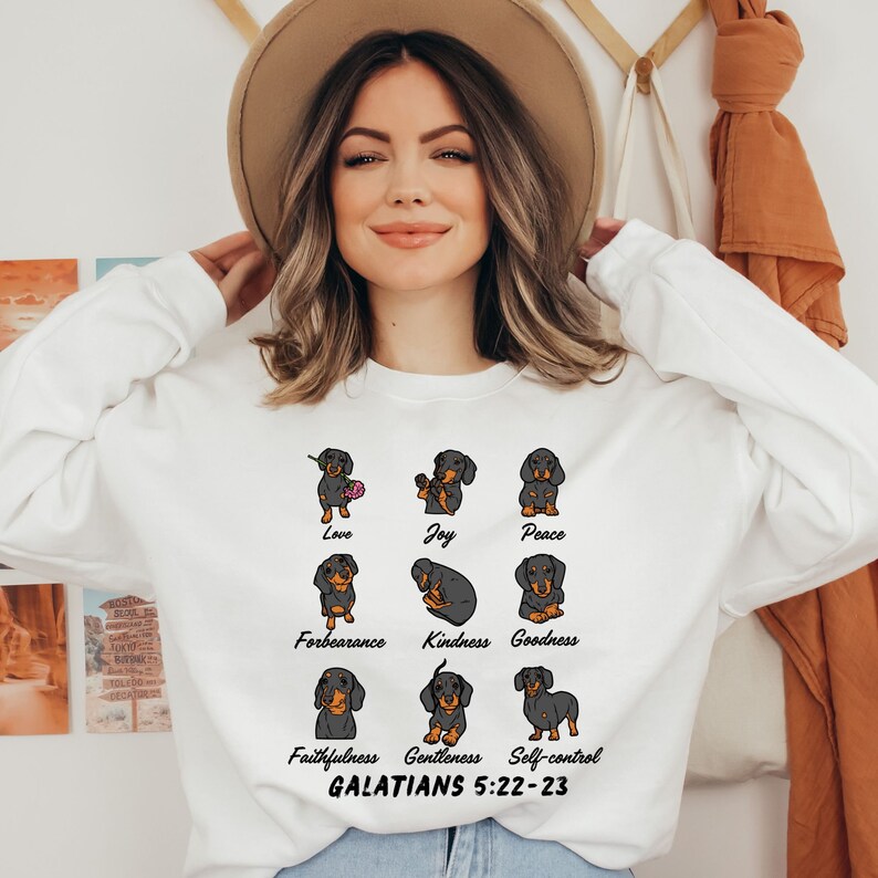 Fruit of the Spirit Shirt Trendy Christian Dog Mom Sweater for Dog Mom ...