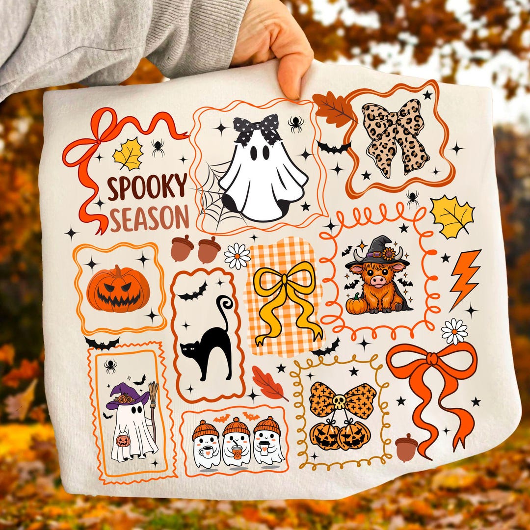 Spooky Season Png, Halloween Ghost Coquette Png, Cute Boo Ghost Png ...