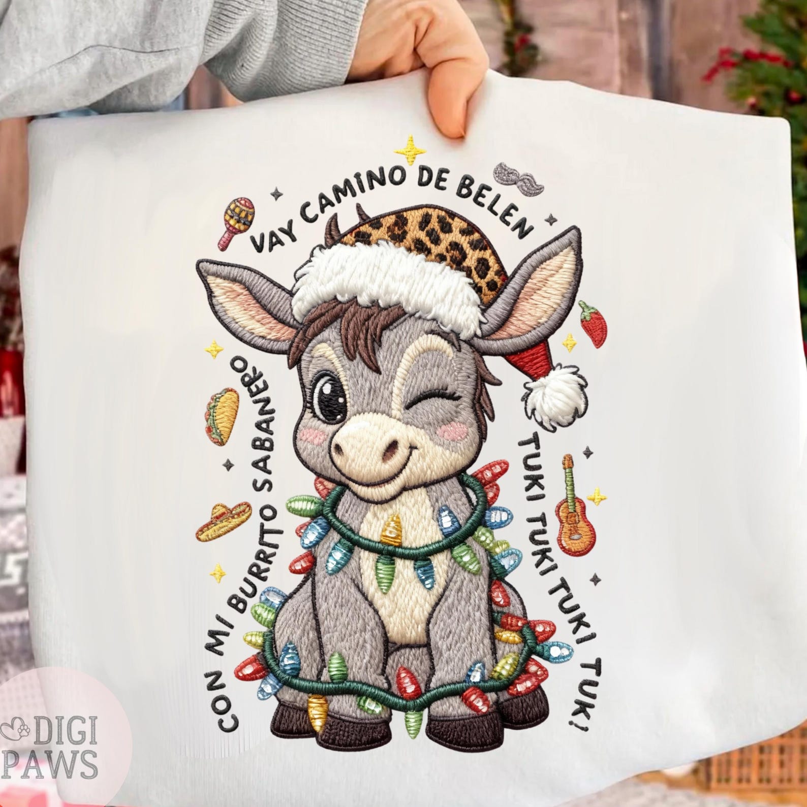 Mi Burrito Sabanero Mexican Faux Embroidered Png, Yarn Crochet Png ...