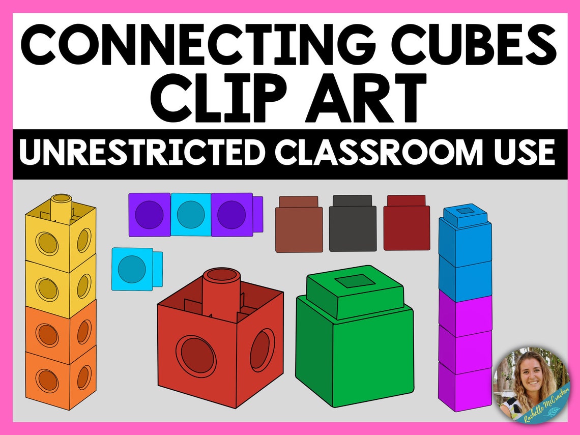 Connecting Cubes Clip Art (unifix Cubes, Linking Cubes) - Math Clipart ...