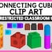 Connecting Cubes Clip Art (unifix Cubes, Linking Cubes) - Math Clipart ...