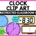 Clock Clip Art - Analog and Digital Clocks, Moveable Hands, Digital ...