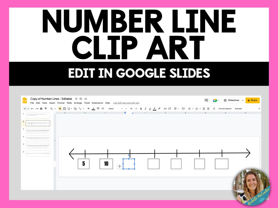 Number Line Clip Art | Moveable Pieces | Editable, Blank, and Pre-made ...