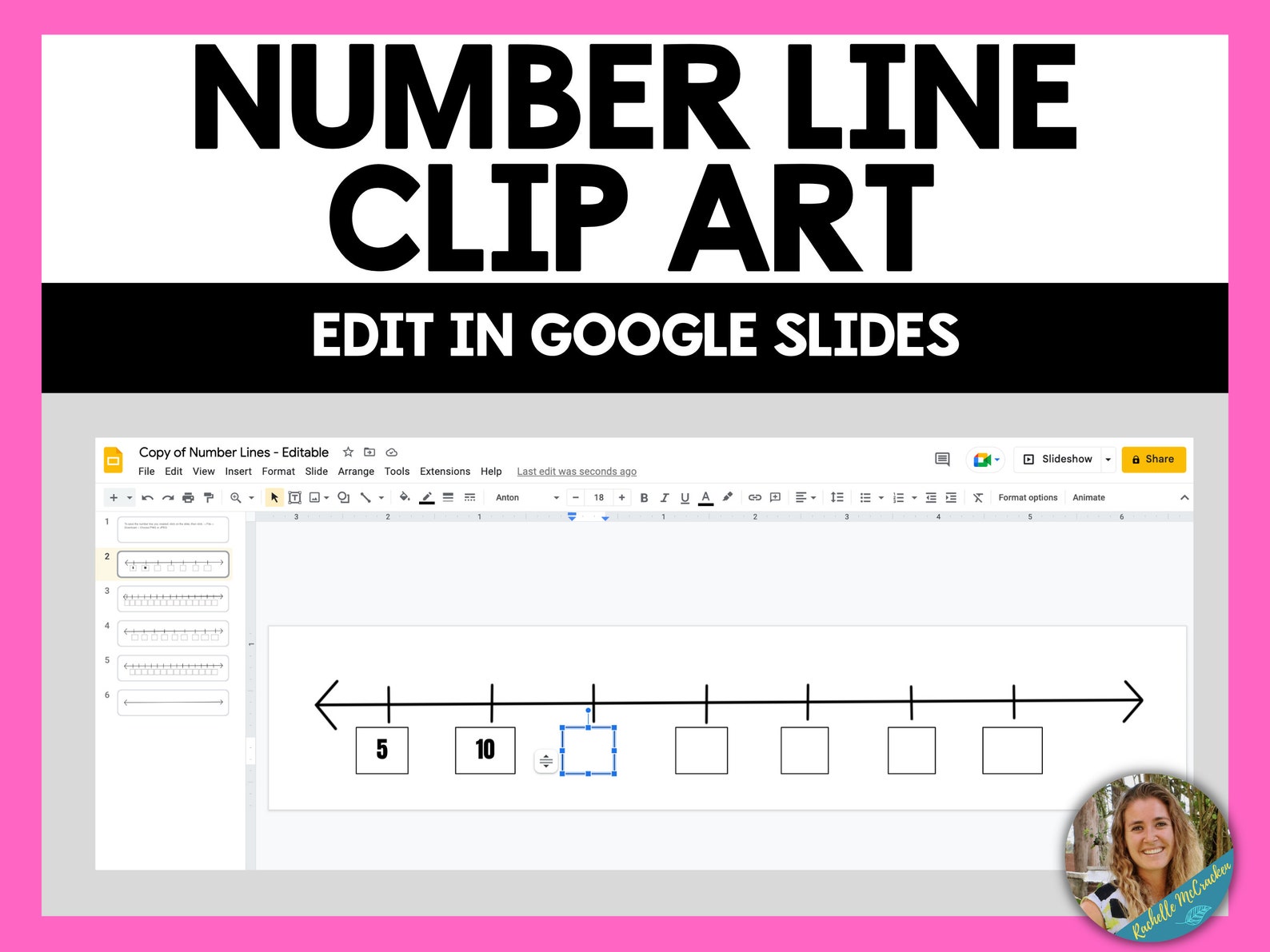 Number Line Clip Art | Moveable Pieces | Editable, Blank, and Pre-made ...