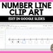 Number Line Clip Art | Moveable Pieces | Editable, Blank, and Pre-made ...