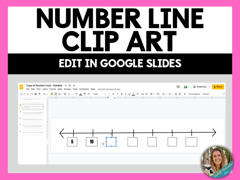 Number Line Clip Art | Moveable Pieces | Editable, Blank, and Pre-made ...