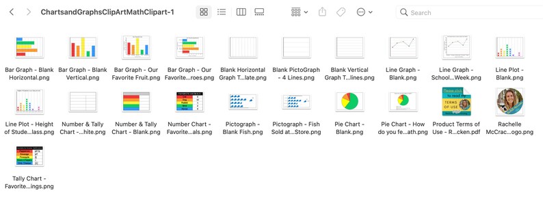 Charts and Graphs Clip Art, Math Clipart - Etsy