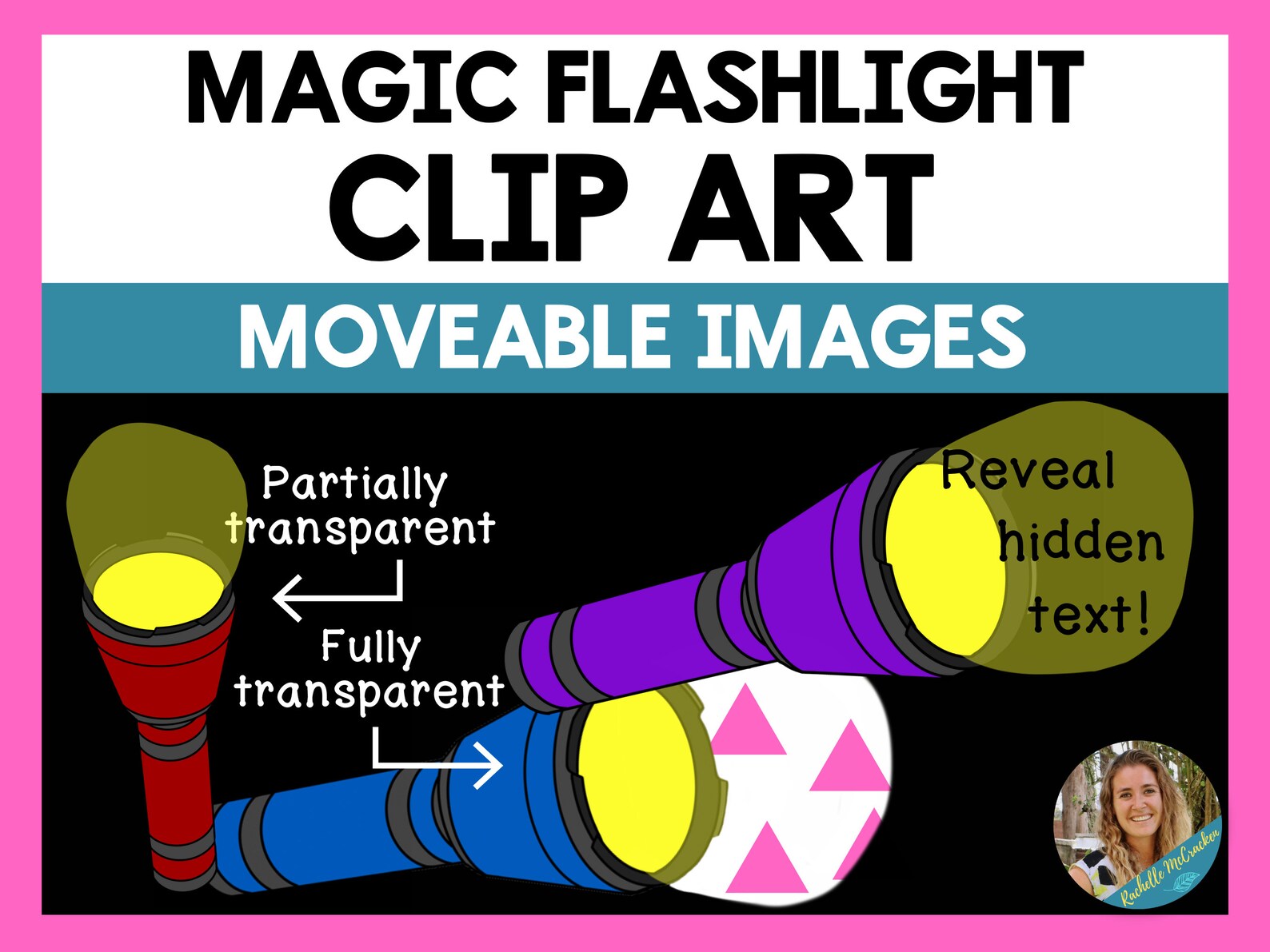 Transparent Magic Flashlight Clip Art! Use With Word Hunts, I Spy ...