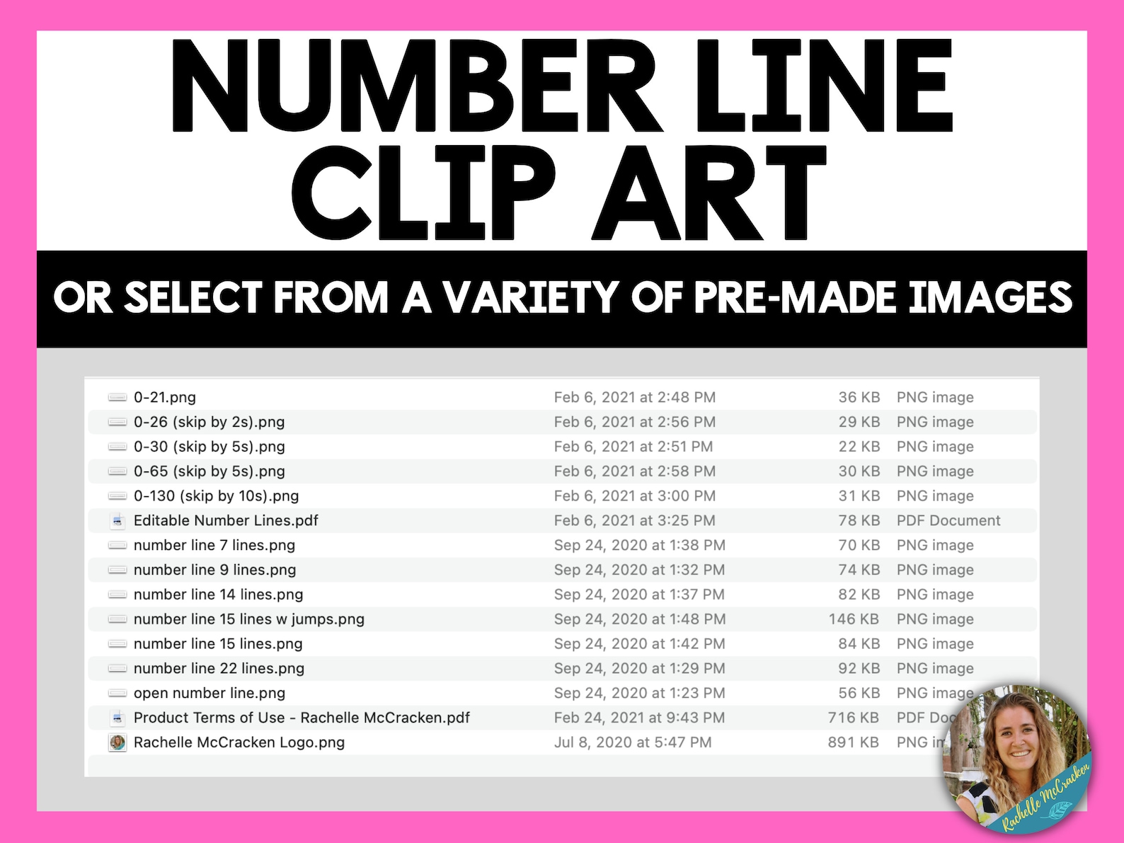 Number Line Clip Art | Moveable Pieces | Editable, Blank, and Pre-made ...