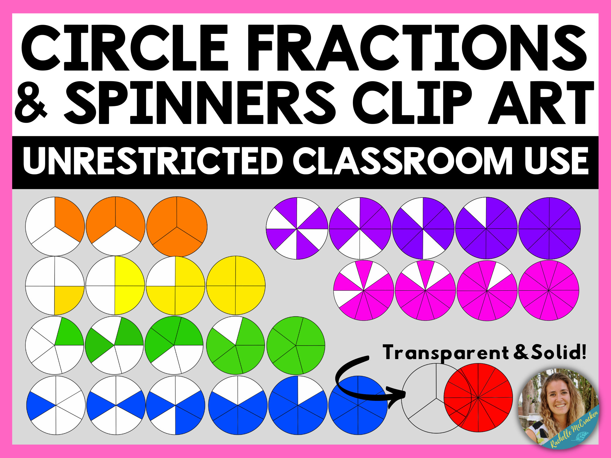 Clipart Fraction Strips Printables