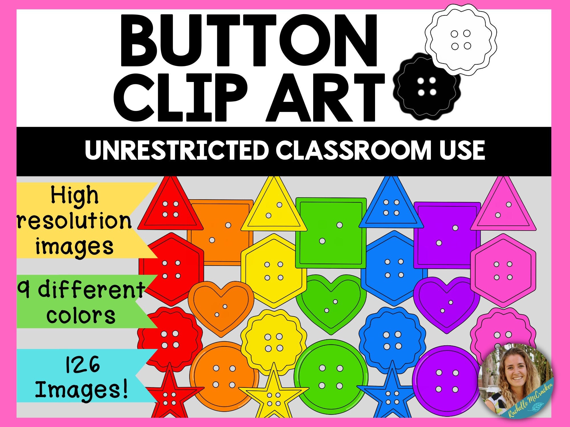 Button Clipart | Classroom Clip Art | Education Resource | Digital Art ...