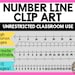 Number Line Clip Art | Moveable Pieces | Editable, Blank, and Pre-made ...