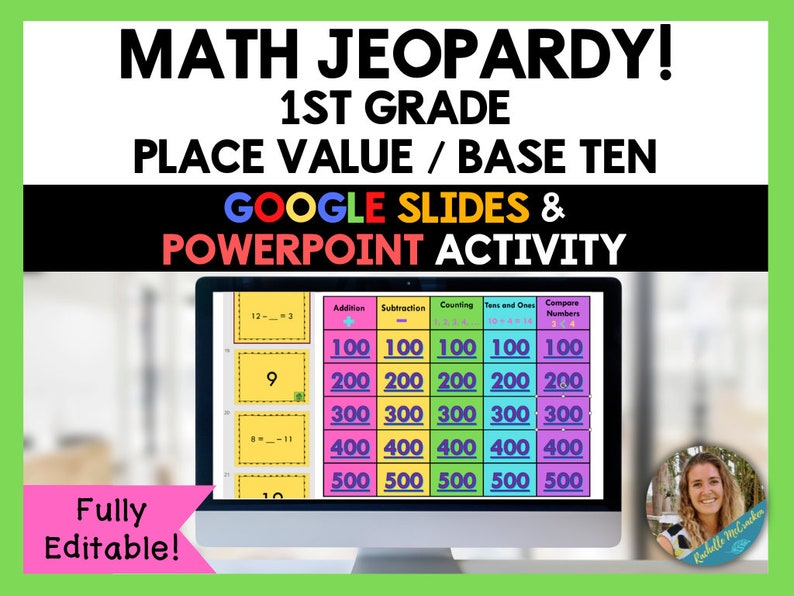 1st Grade Math Jeopardy: Place Value Review Game | Base Ten | Common ...