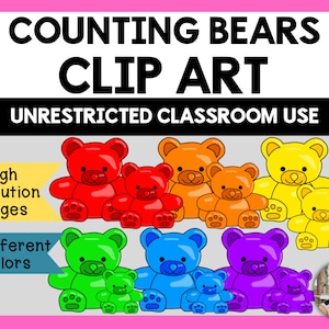 Counting Bears Clipart | Kindergarten Resource | Teaching Tools ...