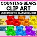 Counting Bears Clipart | Kindergarten Resource | Teaching Tools ...