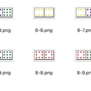 Dominoes Clip Art, Dot Tiles Clipart, Practice Subitizing, Math - Etsy