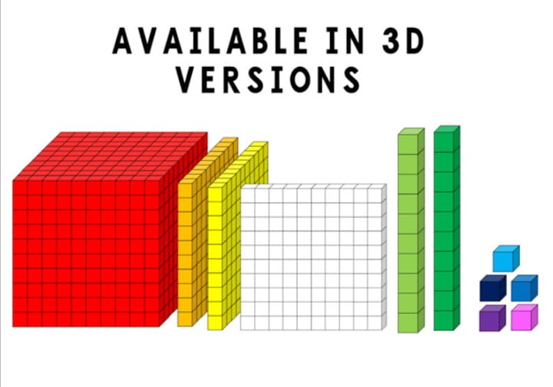 Base Ten Block Clip Art | Math Clipart | Elementary | Teaching Resource ...