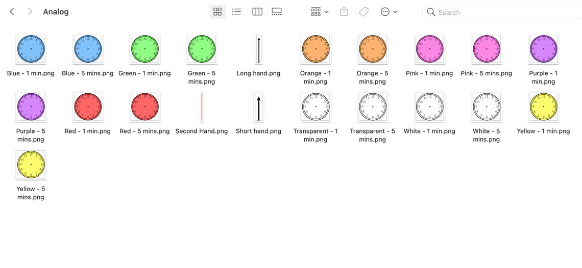 Clock Clip Art - Analog and Digital Clocks, Moveable Hands, Digital ...