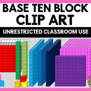 Base Ten Block Clip Art | Math Clipart | Elementary | Teaching Resource ...
