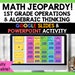 1st Grade Math Jeopardy: Operations and Algebraic Thinking - Etsy