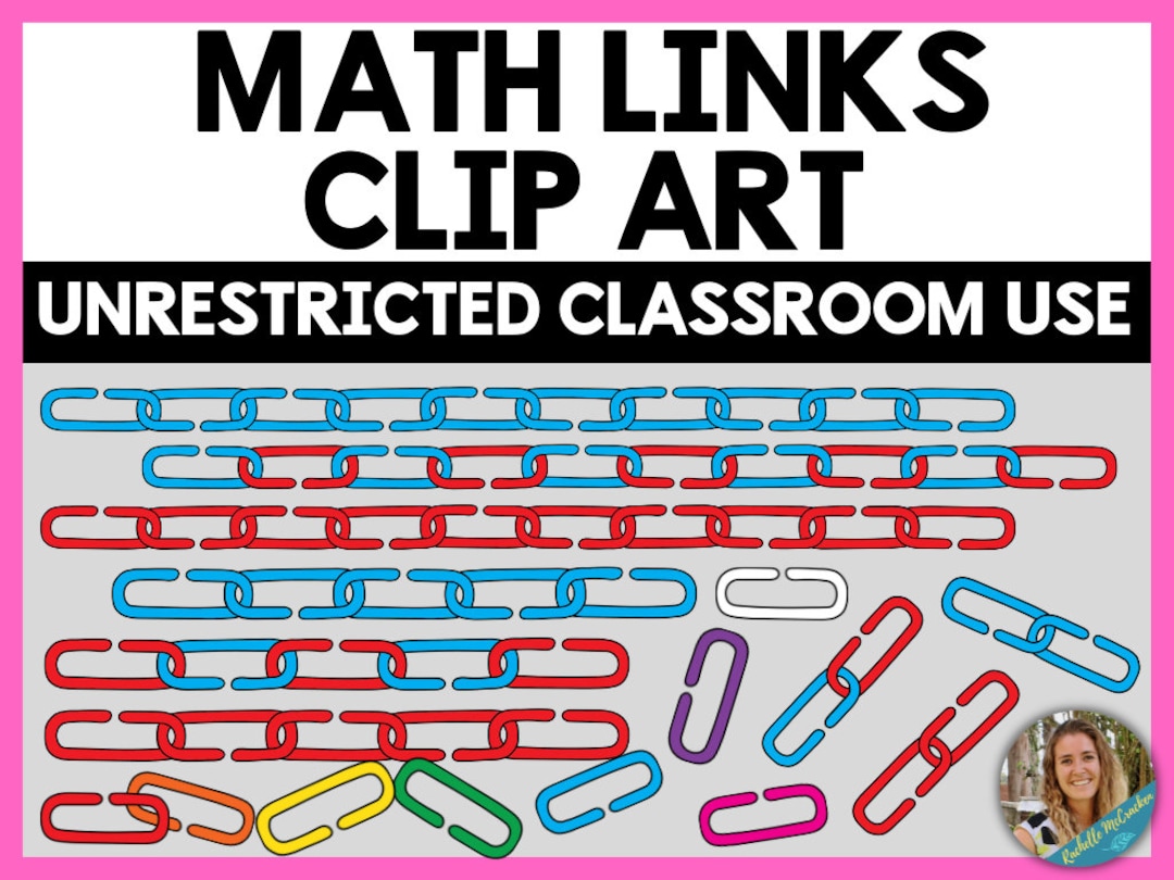 Math Chain Links Clipart - Connecting Links Clip Art, Math - Etsy