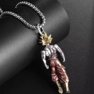 Anime-inspired Saiyan Goku Dbz Pendant Necklace, Manga Warrior Jewelry ...