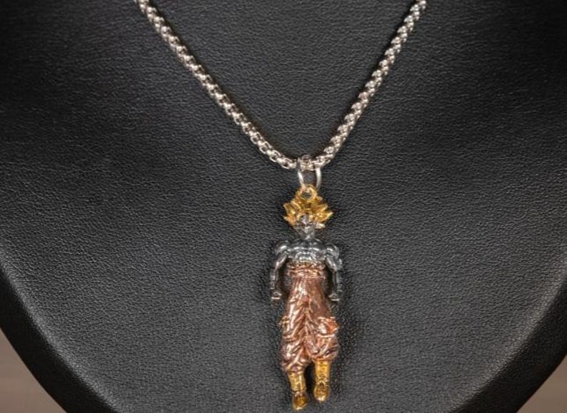 Anime-inspired Saiyan Goku Dbz Pendant Necklace, Manga Warrior Jewelry ...