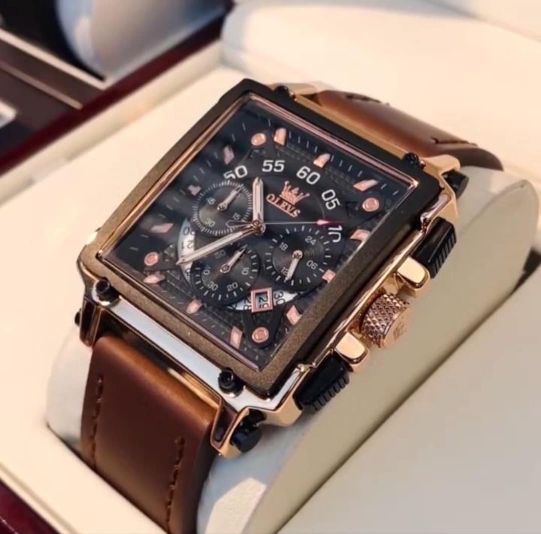 Men’s Leather Strap Watch – Vintage Classic Quartz Wristwatch Stylish ...