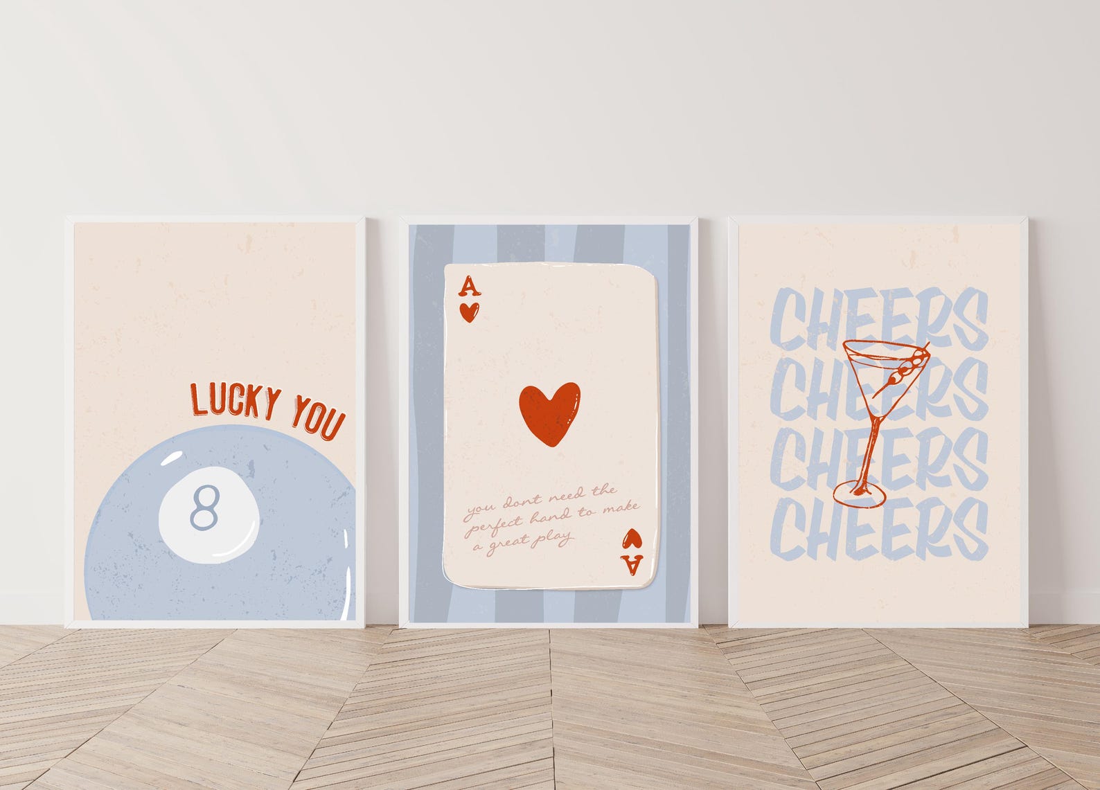 DIGITAL Print Poster Set Bar Wall Art Vintage Dorm Room Decor JPG ...