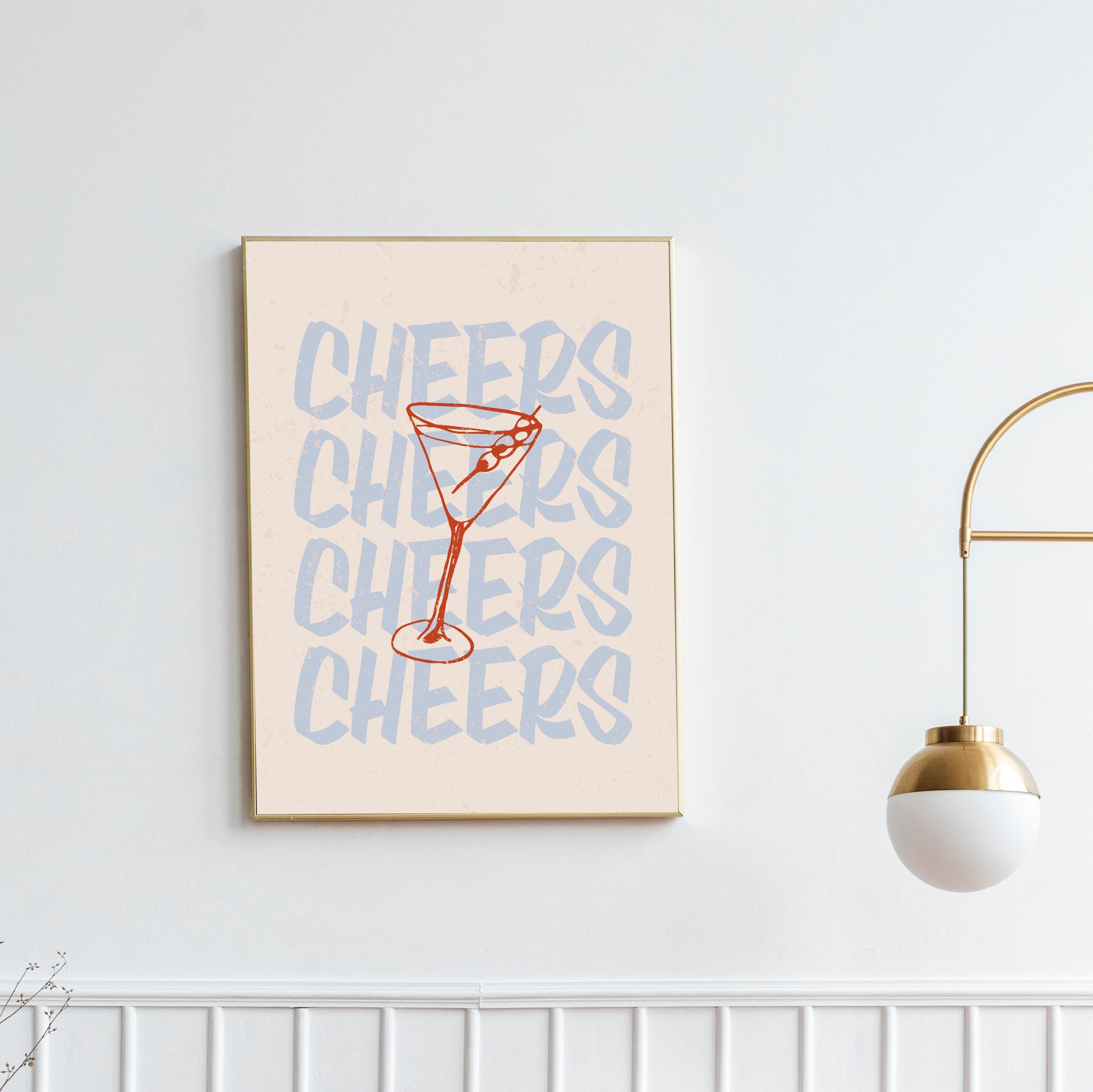 DIGITAL Print Poster Set Bar Wall Art Vintage Dorm Room Decor JPG ...