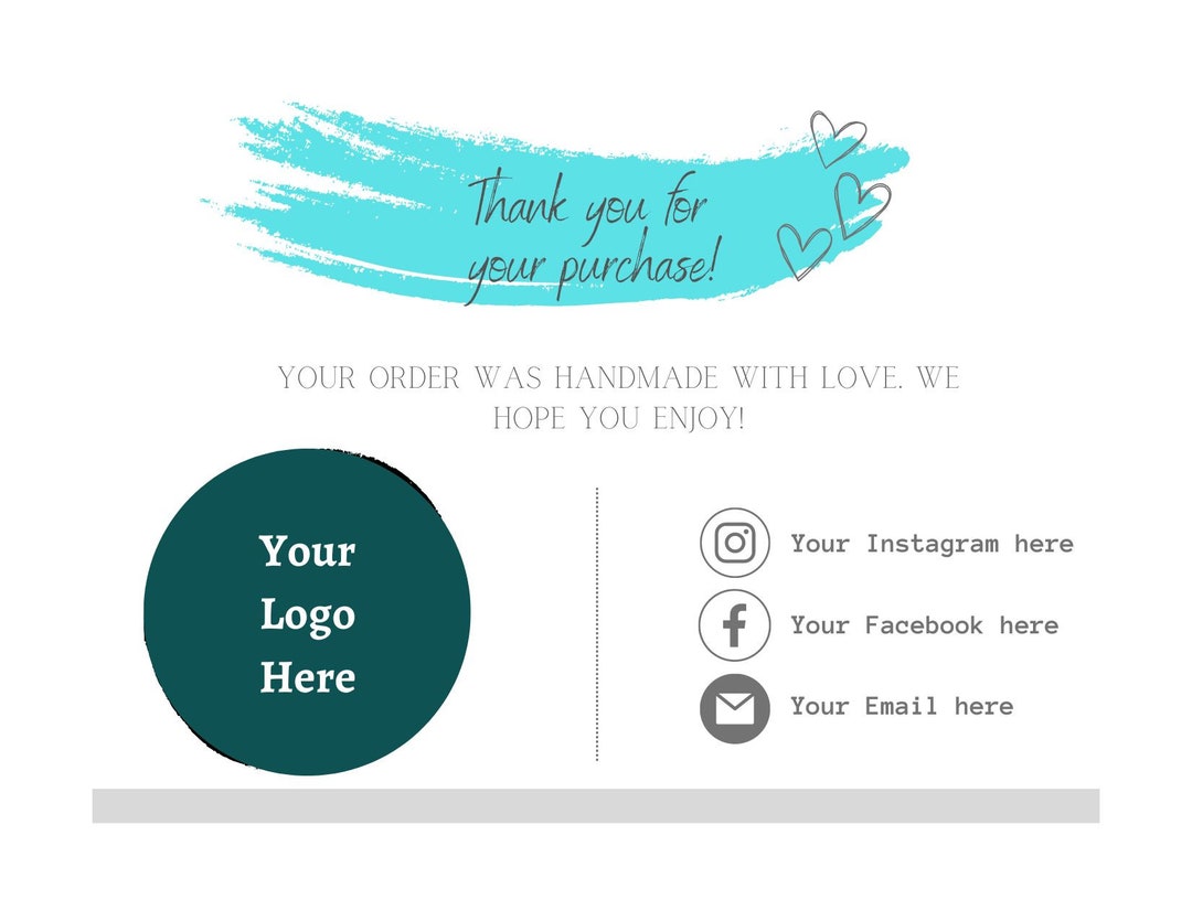Digital Thank You Card - Etsy