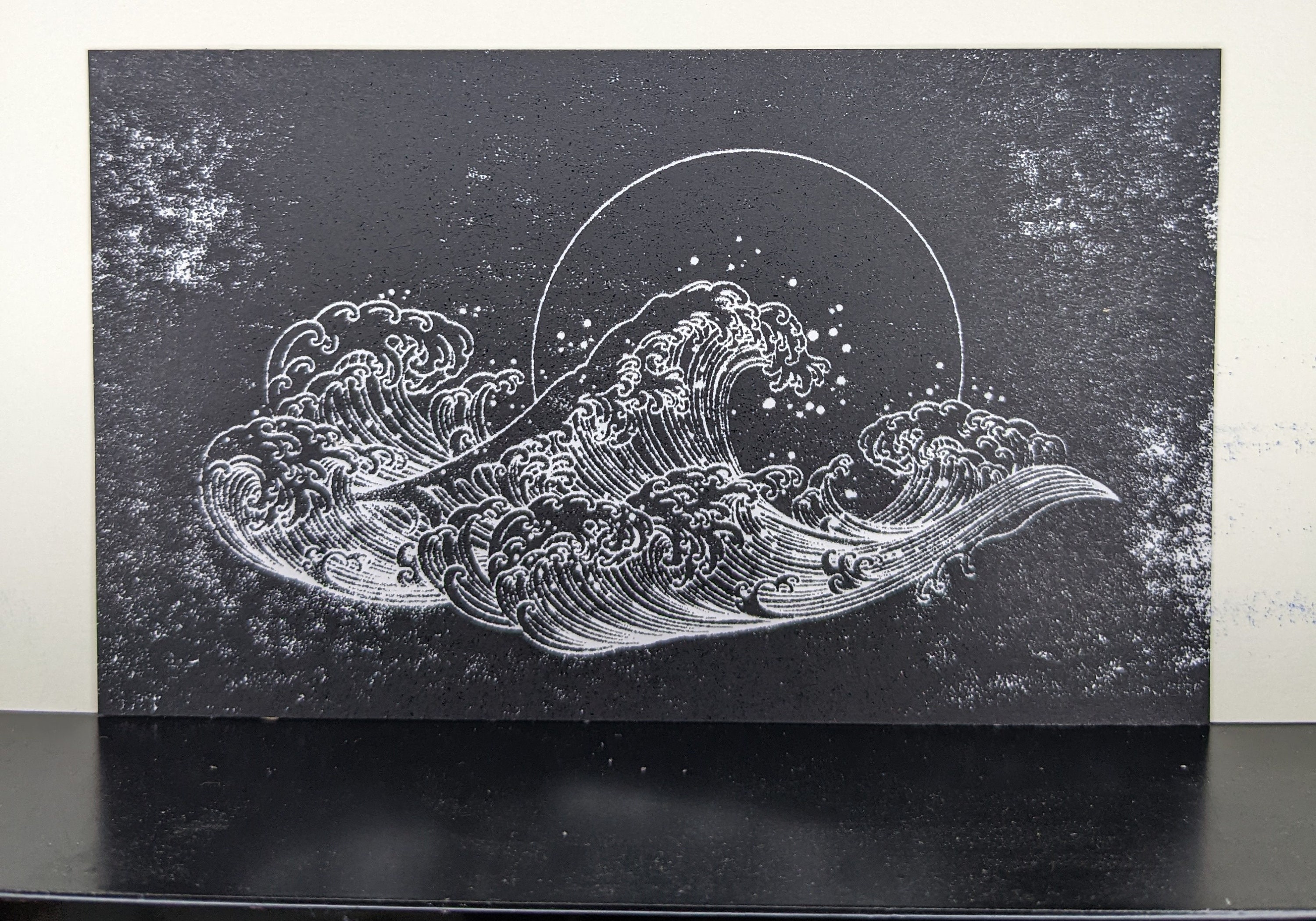 Japanese Wave Block Print - Etsy