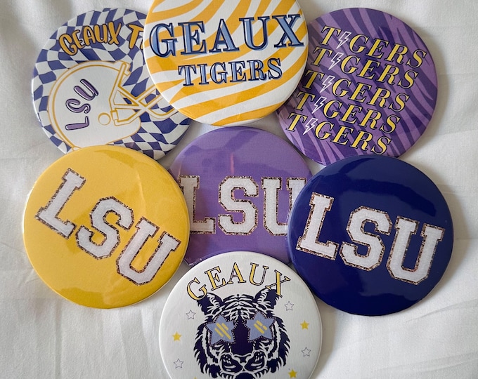 LSU Gameday Buttons - Etsy