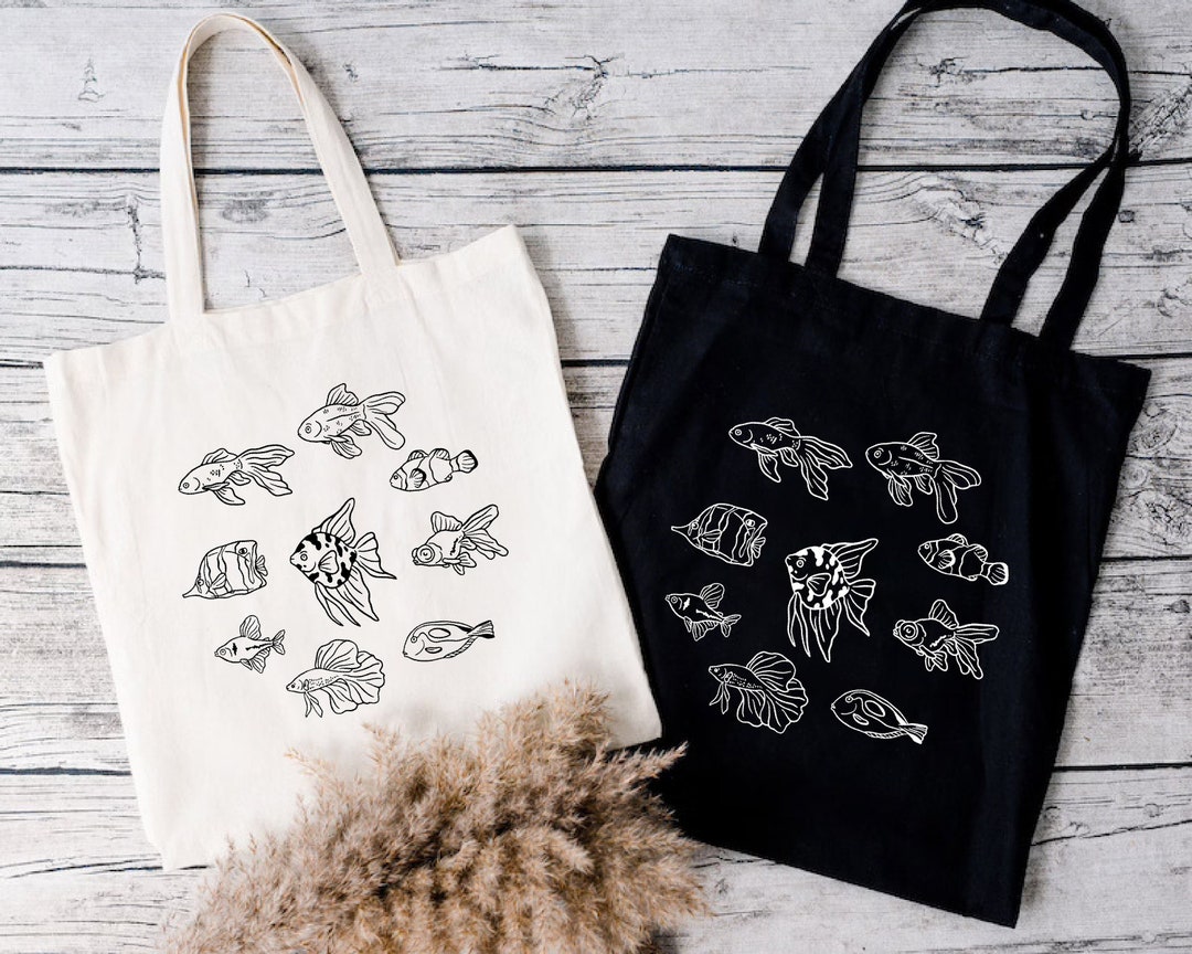 Fish Tote Bag,sea Life Tote Bag,tote Bag for Women,gift for Fish Lovers ...