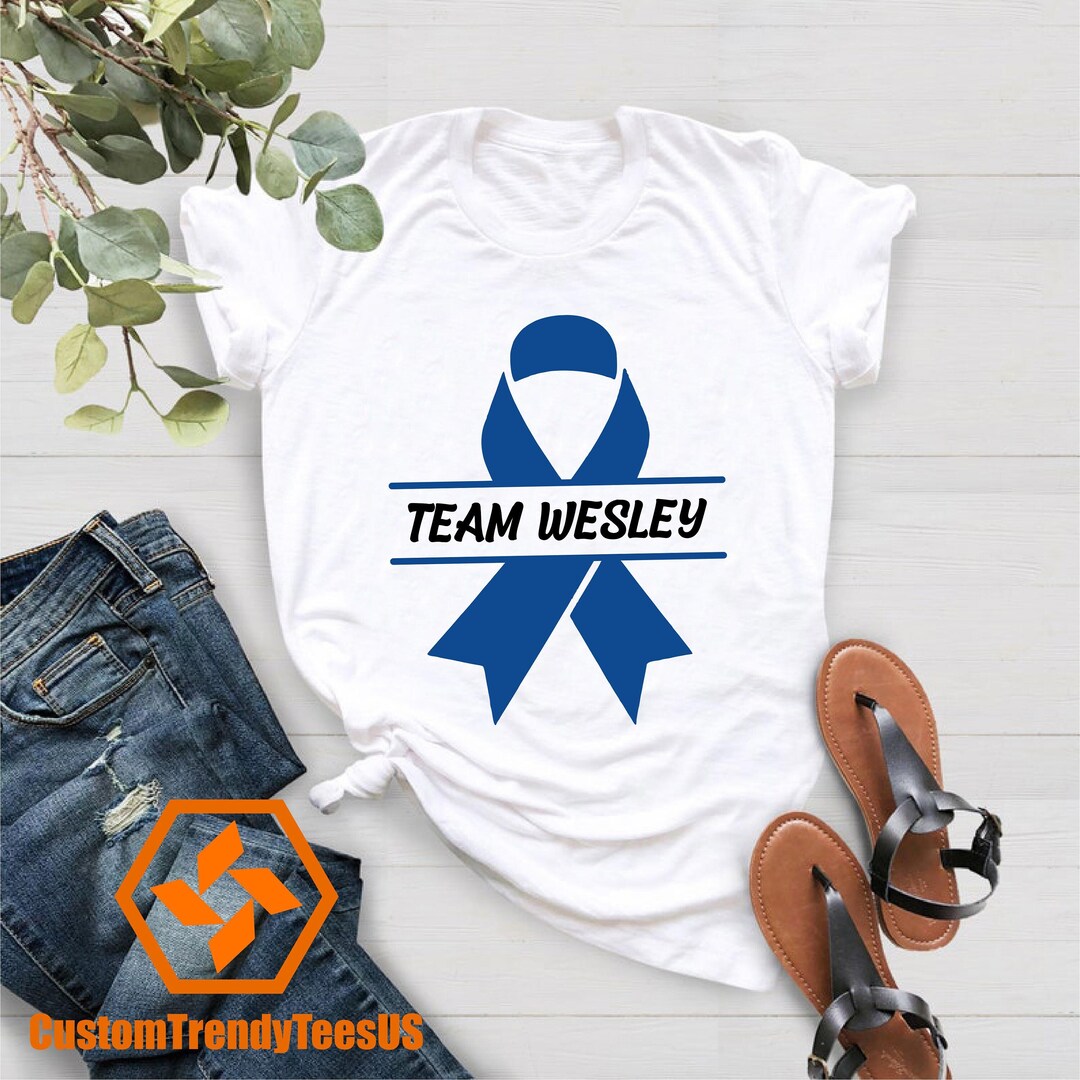 Colon Cancer Shirt, Custom Cancer Support Shirt, Matching Colon Cancer ...