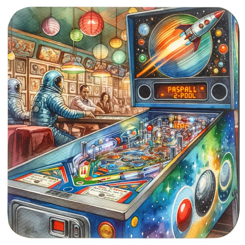 Retro 70s Pinball Arcade Coasters - Etsy