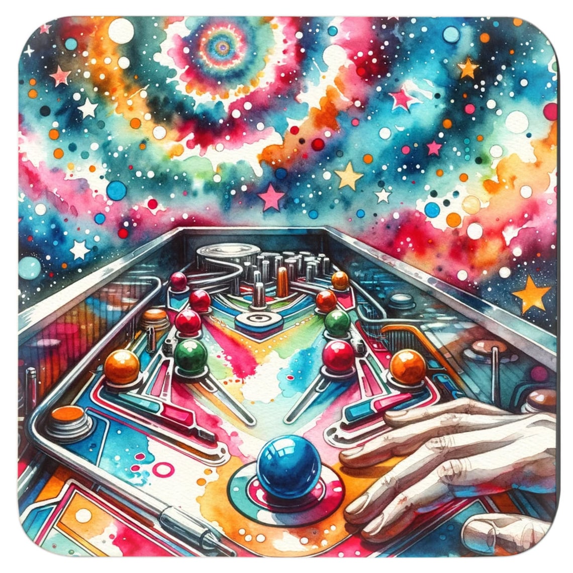 Retro 70s Pinball Arcade Coasters - Etsy