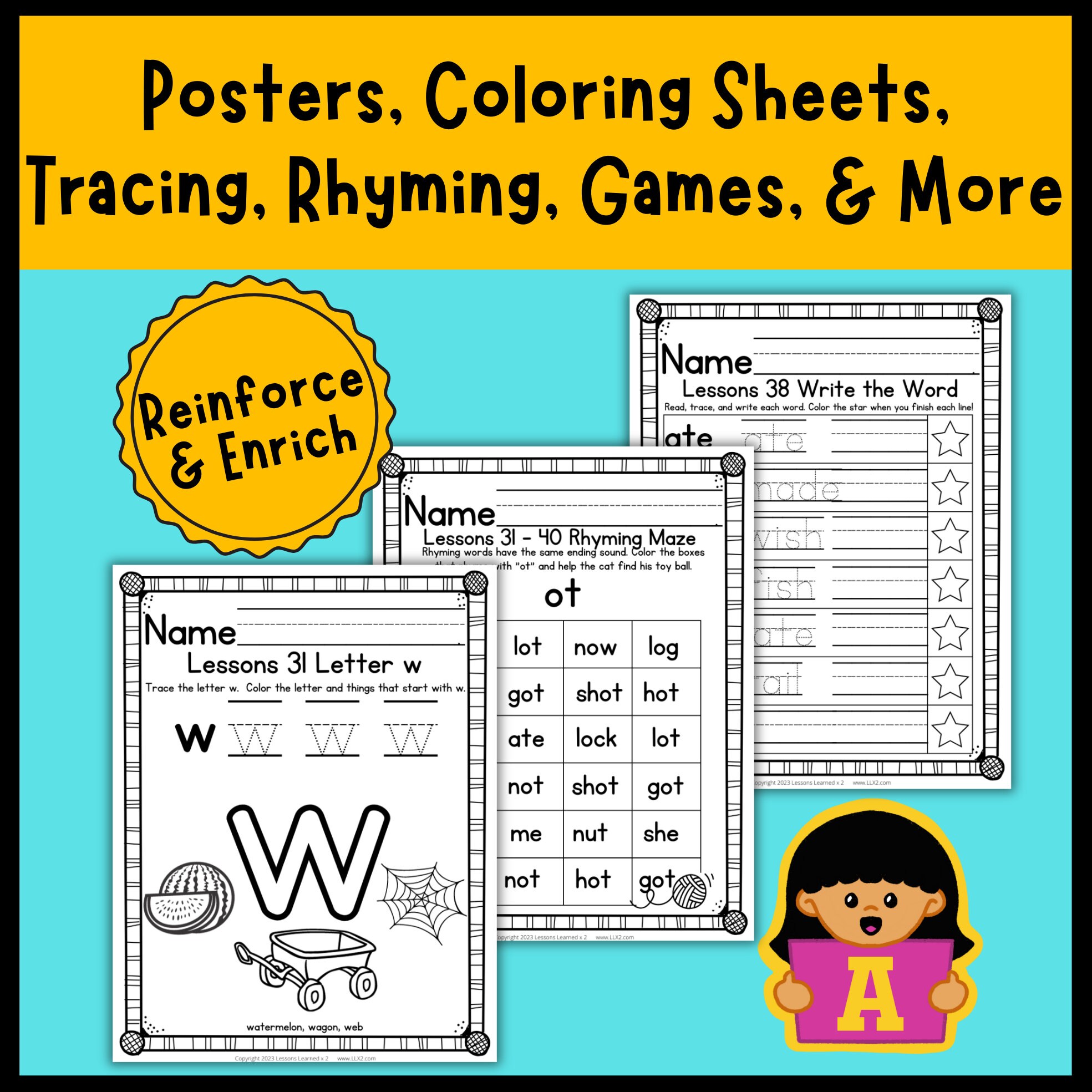 Teach Your Child to Read in 100 Easy Lessons Phonics Worksheets ...