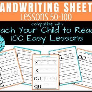 Teach Your Child to Read in 100 Easy Lessons, Handwriting Set for ...