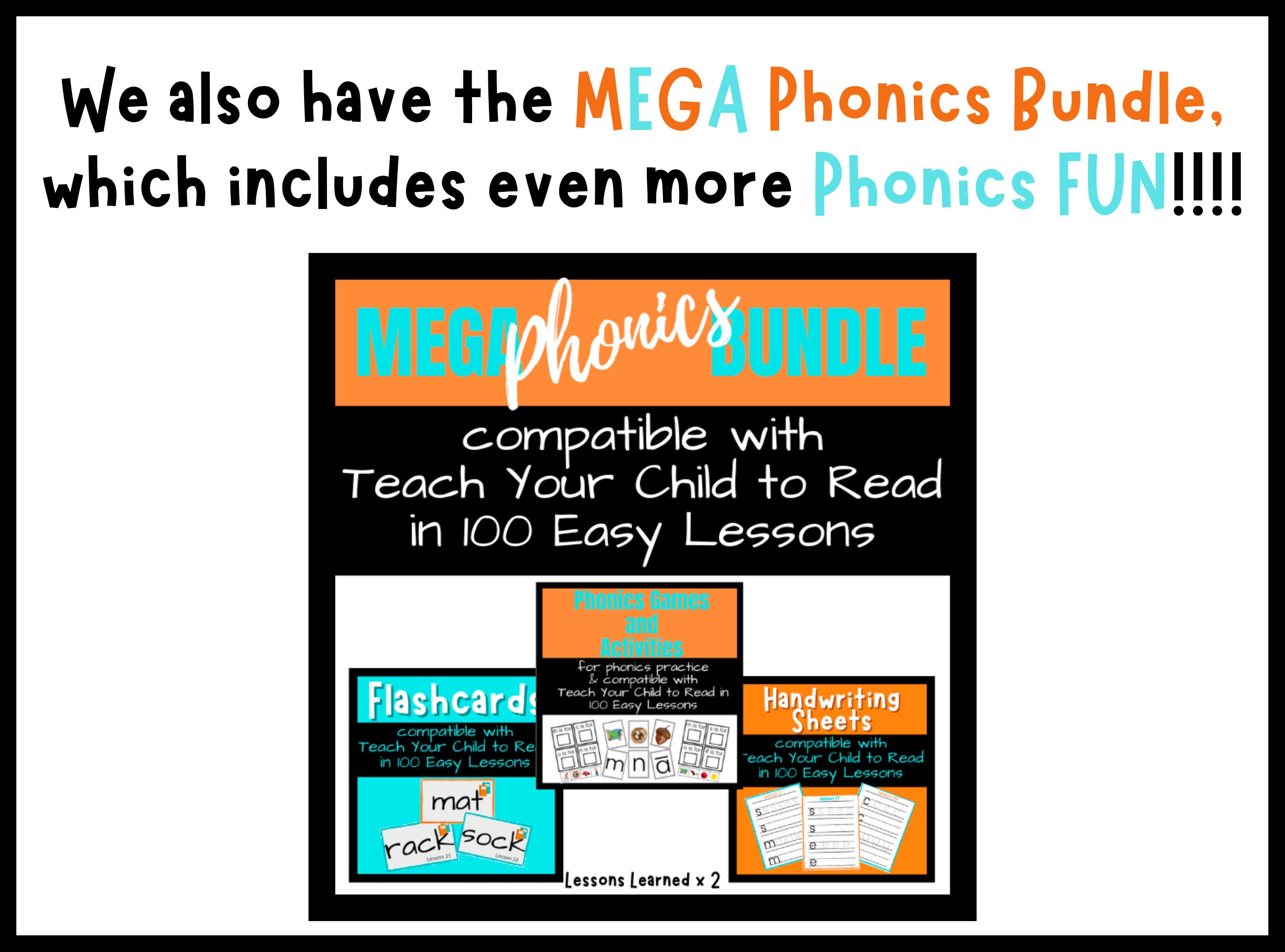 Teach Your Child to Read in 100 Easy Lessons, Flashcards & Handwriting ...