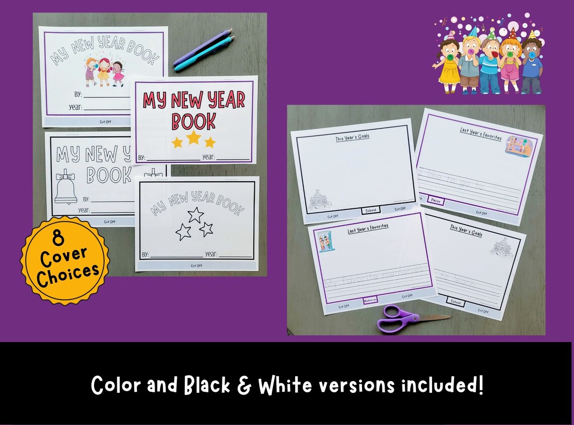 2025 New Years Kids Activities, Reflection & Goal Setting Tab Book for ...